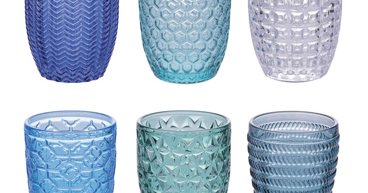 12 pahare cu apa 350 ml in diferite culori si decoratiuni