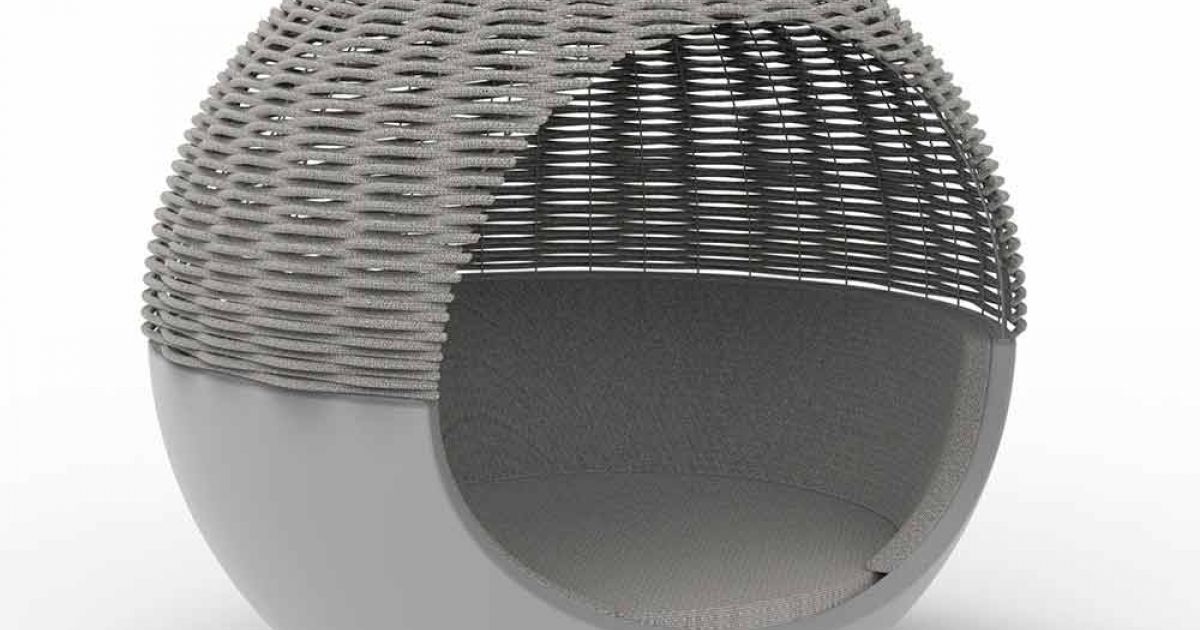 Pat de zi de lux pentru design exterior rotund rotativ colorat