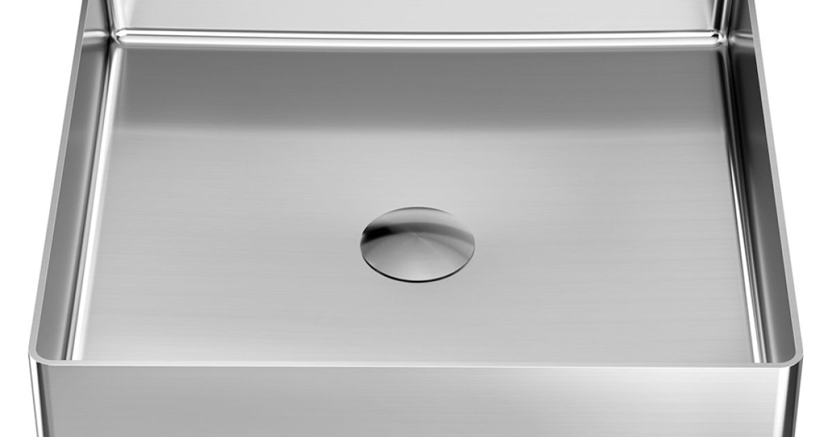 Lavoar patrat blat din otel inoxidabil