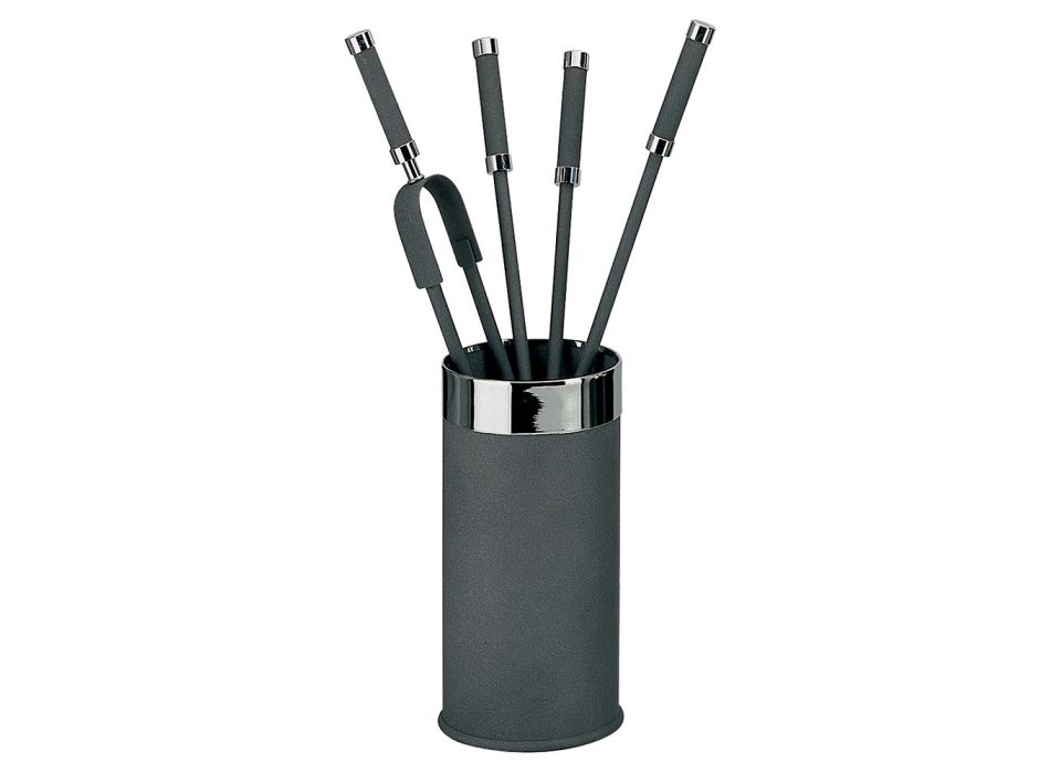 Suport de scule cu 4 accesorii pentru șemineu inclus