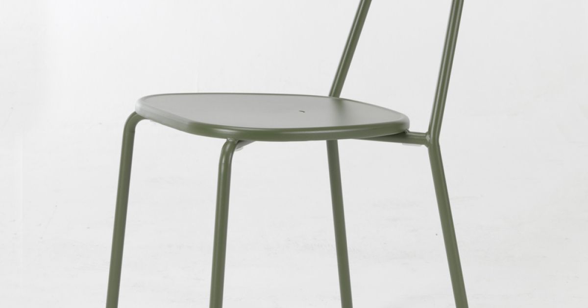 4 scaune de grădină metalice stivuibile, fabricate în Italia